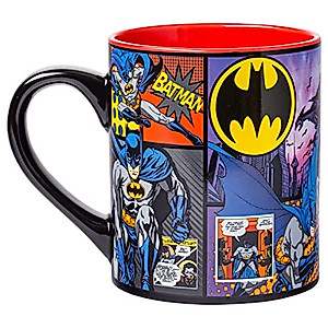 Silver Buffalo DC Comics Batman Comic Panel Ceramic Coffee Mug, 14 Ounces