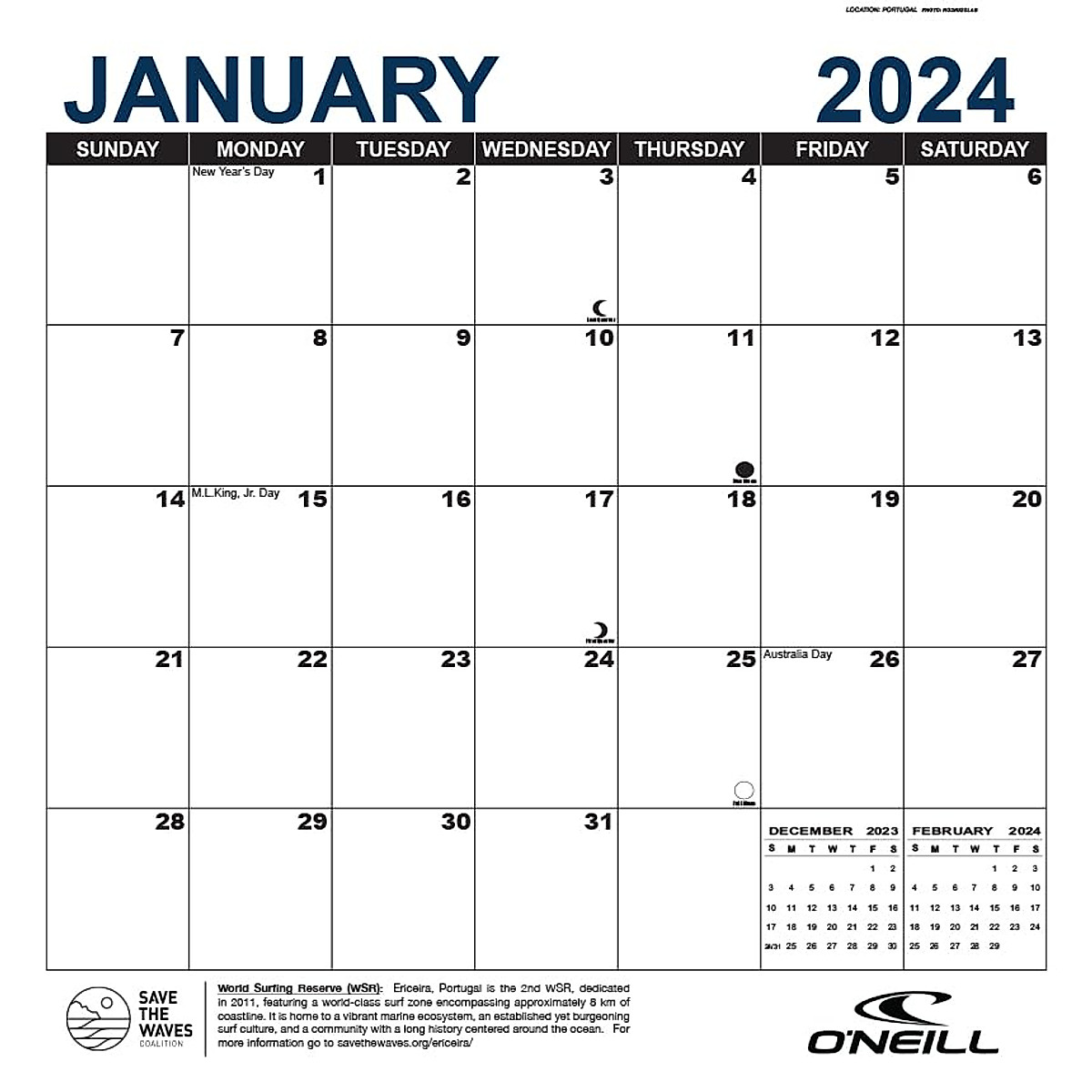 GLOBAL SURF 2024 CALENDAR