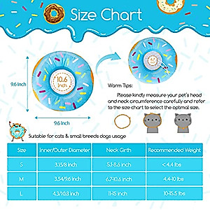 Cat Cone Collar Soft, Nobleza Adjustable Cute Donut Pet Recovery Collar for Wound Healing, Comfy Alternative Elizabethan Collar Medical Neck Pillow After Surgery for Cat, Kitty, Puppy, Small Dog