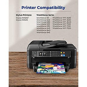 MCYCOLOR 127XL Ink Cartridge Remanufactured for 127 XL T127xl Ink to use with Workforce 545 845 645 WF-3540 WF-3520 WF-7010 WF-7510 WF-7520 NX530 NX625 Printer( 2 Black, Cyan, Magenta, Yellow)