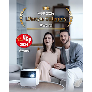 NOMVDIC P1000 Short Throw Projector 4K, 2300 ANSI Lumens with H/K Speaker, 180" Big Screen, Auto Focus & Keystone, 4K Gaming Projector 4.2ms Low Latency (Fire TV Stick 4K Max Included)
