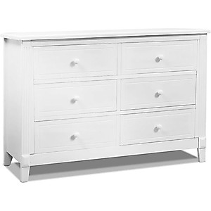 Sorelle Furniture Berkley Baby Dresser – Dresser for Nursery, Kids Bedroom Furniture, Dresser Drawers, Nightstand for Child’s Room with Drawers, Nursery Furniture for Infant-White