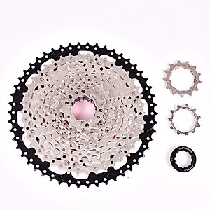 HOOSAM 11 Speed Bike Cassette 11-50T MTB Cassette 11 Speed Freewheel Bicycle Parts Fit for Mountain Bike, Road Bicycle, MTB, BMX, SRAM, Shimano