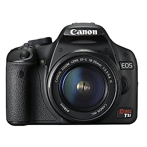 Canon EOS Rebel T1i 15.1 MP CMOS Digital SLR Camera with 3-Inch LCD and EF-S 18-55mm f/3.5-5.6 IS Lens (Renewed)