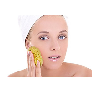 Real Natural Sea Sponges Multipack - 5pc Spa Gift Set in Premium Bag, Kind on Skin, for Bath Shower Facial Cleansing, Pamper Moms Brides Girlfriends & Teens by Constantia Beauty®