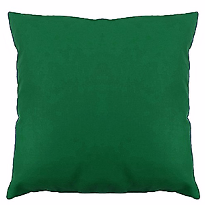 Saffron Floor Cushion Cover Decorative Extra Large Pillowcase Green 32x32 inch (80x80 cm) Cotton Plain Solid Removable Cover, Insert not Included