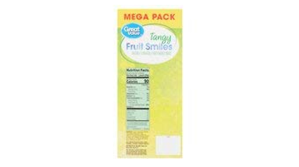 Great Value Tangy Fruit Smiles - 50 Vitamin C Fruit Snacks Pack