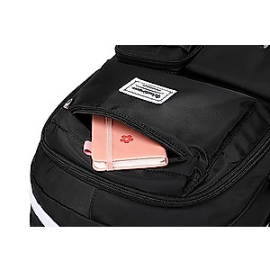 Wadirum Cute Laptop Backpack for Girl Fashion College Bag Women Backpack Purse Black