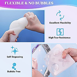 LET'S RESIN Flexible Silicone Mold Making Kit, 43oz Liquid Platinum Cured Silicone Rubber w/Mold Housing, Mixing Cups, Fast Cure Mold Making Silicone for Casting Resin Molds & Silicone Molds