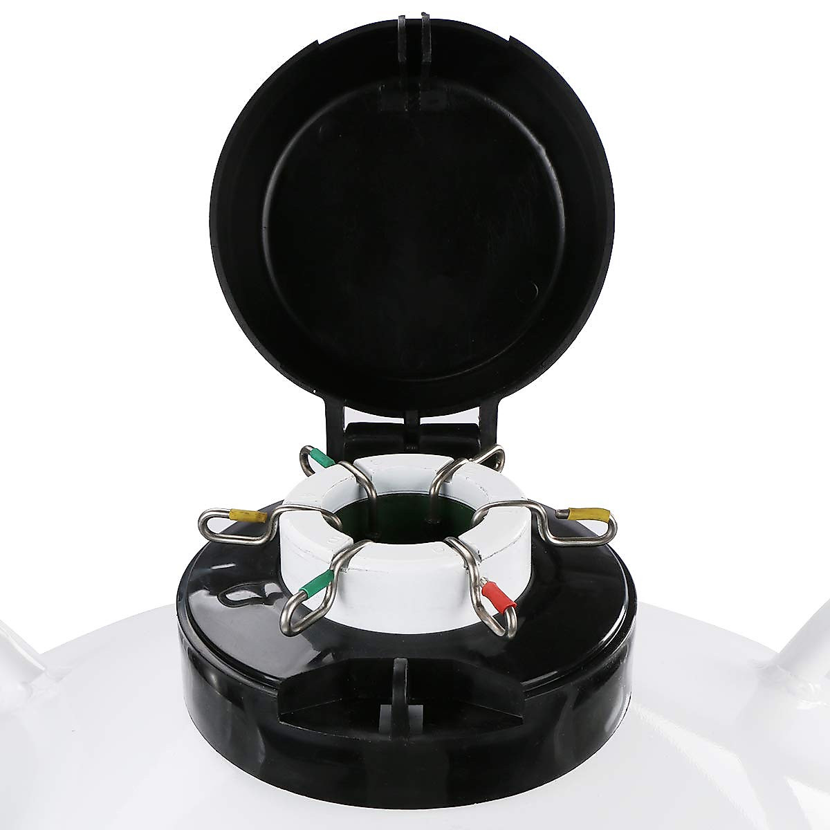 U.S.SOLID 30L Cryogenic Container Liquid Nitrogen LN2 Tank Dewar with Straps 6 Canisters