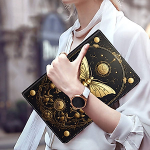 Case for Samsung Galaxy Tab S8 2022/Tab S7 2020 11 Inch (Model SM-X700/X706/T870/T875/T878), Multi-Angle Stand Smart Protective Cover, Shockproof Case Auto Sleep/Wake, Golden Moth