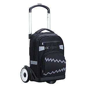 UNIKER Rolling Backpack with Removable Trolly Cart for Business,Travel Briefcase Commuter,Wheeled Carry-on Baggage with Laptop Compartment Fit 15.6 Inch,Silent Wheeled Backpack for Men