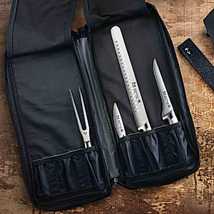 Cangshan 1023770 7-Piece Cut-Resistant Nylon Cutlery Knife Bag with Strap, Bag Only (CUTLERY NOT INCLUDED)