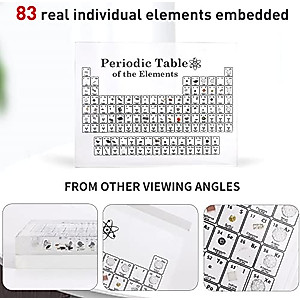 Periodic Table with Real Elements-Inside - Large Acrylic Science Periodic Table with Elements Samples 7.9 x 5 x 1 Inches Ins-PerTab-027 0