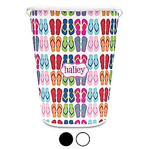 RNK Shops Flipflop Waste Basket - Single Sided (White) (Personalized)