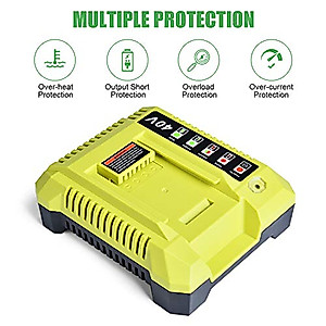KUNLUN OP401 40-Volt Lithium-Ion Battery Charger for Ryobi 40V OP4050A OP4026 OP40601 OP4040 OP4030 OP4015 OP40201 Li-ion Battery