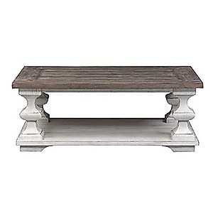 Liberty Furniture INDUSTRIES Cocktail Table in Heavy Distressed White
