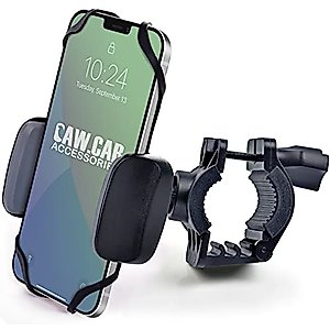 Bike & Motorcycle Phone Mount - for iPhone 14 Pro (13, 12, SE, Plus/Max), Galaxy s22 or Any Cell Phone - Universal Handlebar Holder for ATV, Bicycle & Motorbike. +100 to Safeness & Comfort