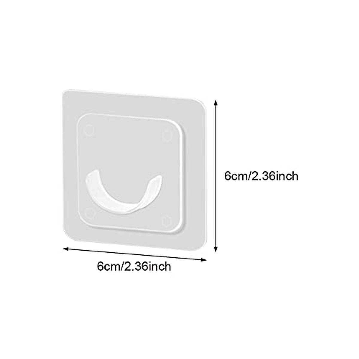 Kakalote 2Pcs Adhesive Shower Curtain Rod Holders,Durable ABS Shower Rod Mount Retainer for Wall No Drilling,Stick On Tension Rod Wall Mount Holder,Easy to Install,Bathroom Accessories(Clear)