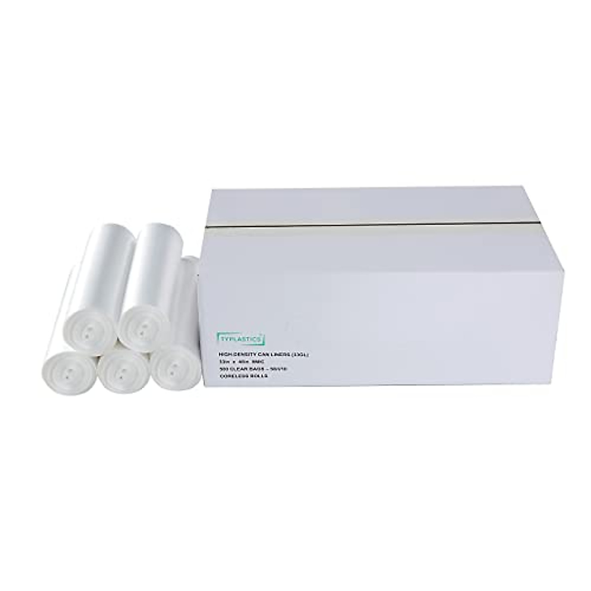 TYPLASTICS 33 Gallon Clear Trash Can Liners - 33" x 40" - HD Garbage Bags - Case of 500