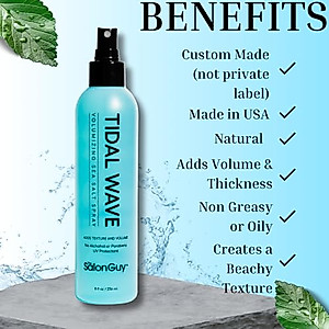 THESALONGUY Tidal Wave Sea Salt Spray Texturizing & Volumizing Hair Mist with Natural Sea Salt & Kelp for Beachy Waves Ideal for All Hair Types