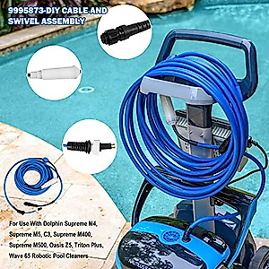 9995873-DIY Cable 3 Wire Assy w/Swivel, Pool Cleaner Parts Hose 9995873 Fit For Dolphin Supreme M4, Supreme M5, C3, Supreme M400, Supreme M500, Oasis Z5, Triton Plus, Wave 65
