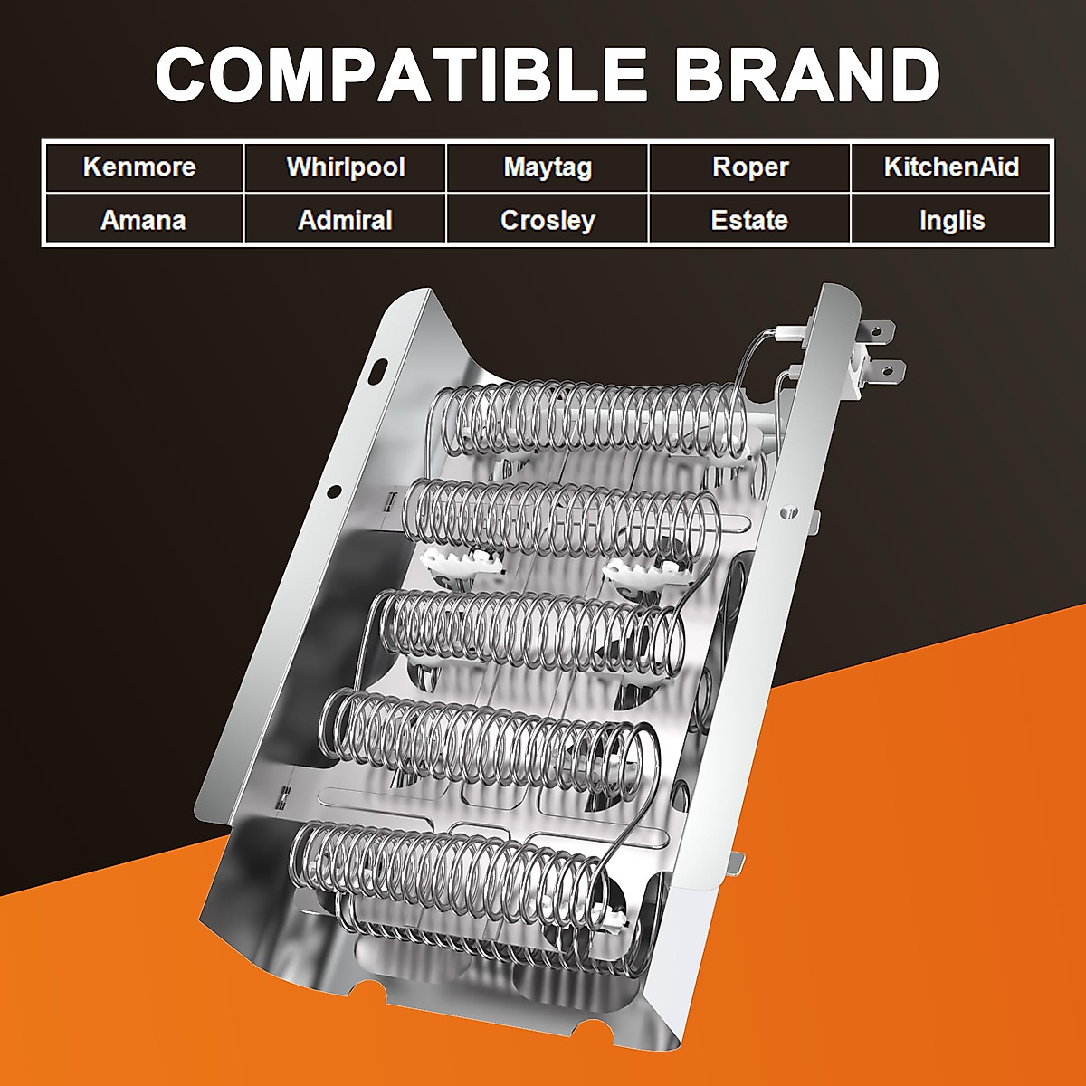 2024 Upgraded 279838 Dryer Heating Element W10724237 3403585 For Whirlpool wed4815ew1 Kenmore 110 Cabrio May.tag Roper red4516fw0 Amana Admiral aed4675yq1 Thermostat Fuse Kit 3387134 3977393 byRomalon