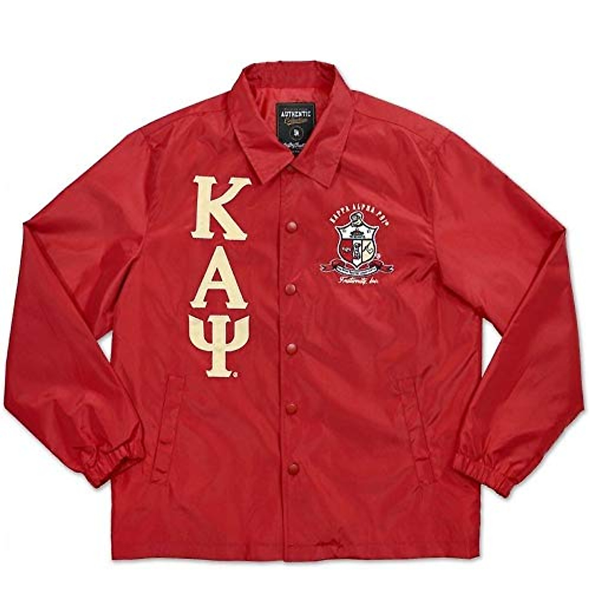 Kappa Alpha Psi Coach Line Jacket [L] Crimson Red