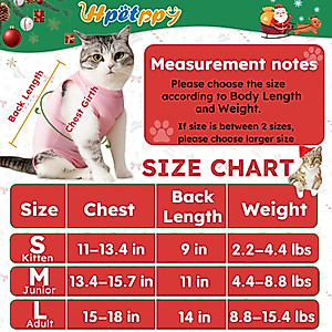 Hpetppy Cat Recovery Suit for Spay Abdominal Wounds, Kitten Onesie Bodysuit for Cats After Surgery, Cat Surgery Recovery Suit Female Cone of Shame Alternative for Cats Anti Licking (Pink,M)