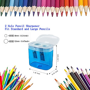 Gutyble 48 Pcs Manual Pencil Sharpeners with Lid, for School,Office and Home