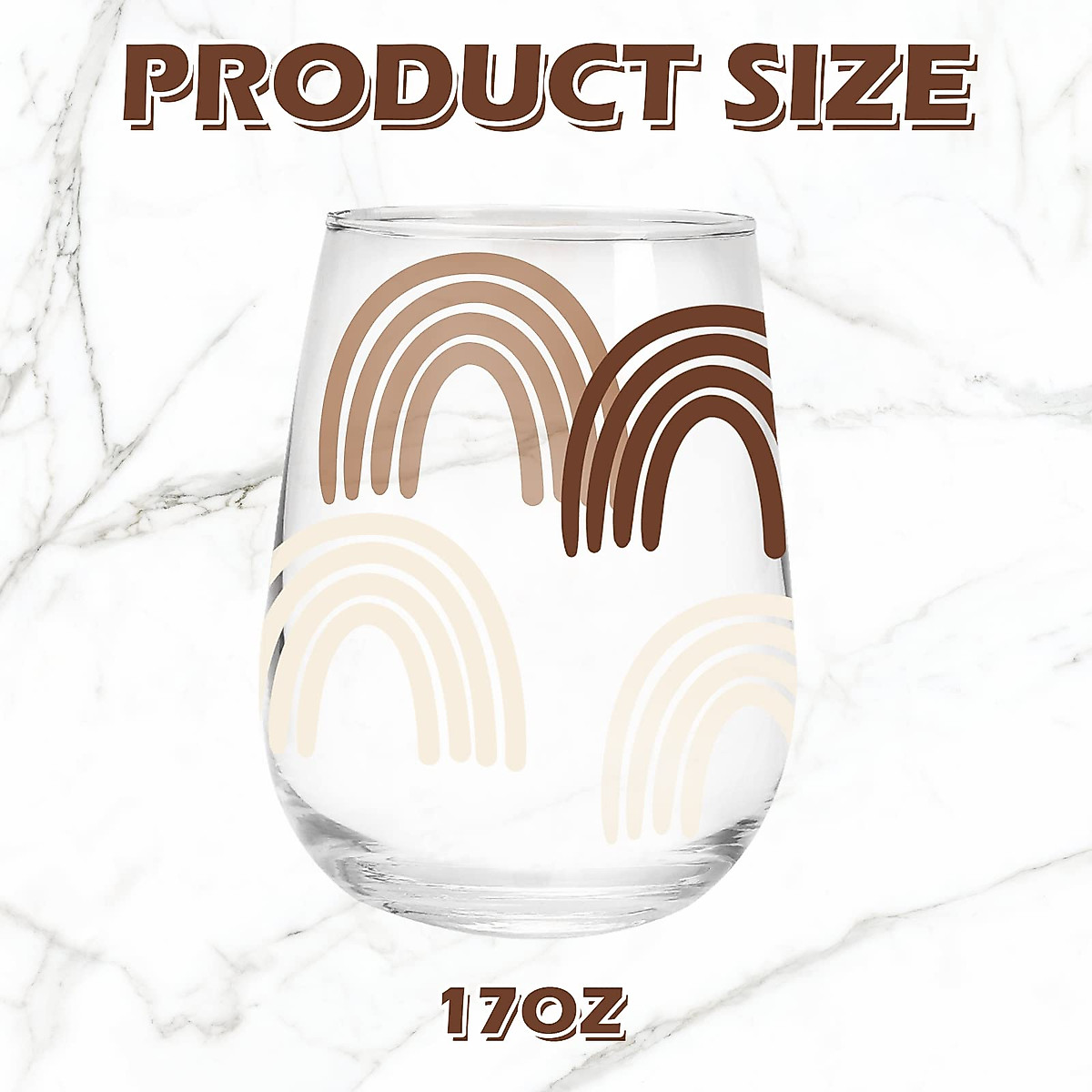 Whaline 3Pcs Groovy Retro Hippie Flower Beer Glass Can Boho Stemless Wine Glasses Rainbow Daisy Flower Face Wine Glasses Thank You Gifts Tumbler Cups for Holiday Party Supplies Decorations, 17oz