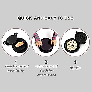 Tarasun Chicken Shredder Tool, Bigger Size (Dia. 25cm), Alternative to Bear Claws/Meat Shredder Claws, Meat Shredder Machine, Dishwasher Safe, for Pulling Pork, Beef and Chicken