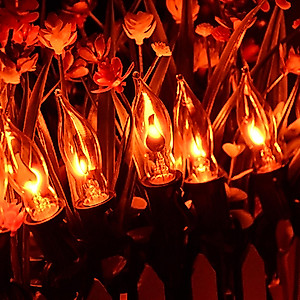 Christmas Flickering Light Bulbs 12 Pack C18 Flickering Flame Light Bulbs E12 Base Flickering Flame Bulbs 1 Watt/120 Volts for Christmas Candelabra Window Candle Lamp Christmas Replacement Bulbs