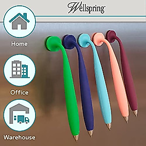 Wellspring Wiggle Pen - Magnetic Pens For Fridge And Other Magnetic Surfaces, For Making Quick Notes Or Lists, Use With A Grocery List Magnet Pad For Fridge (Amethyst)