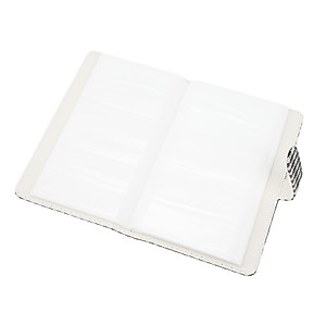 Mini Photo Album, 96 Capacity PU Leather Camera Picture Book Stylish for Business Cards