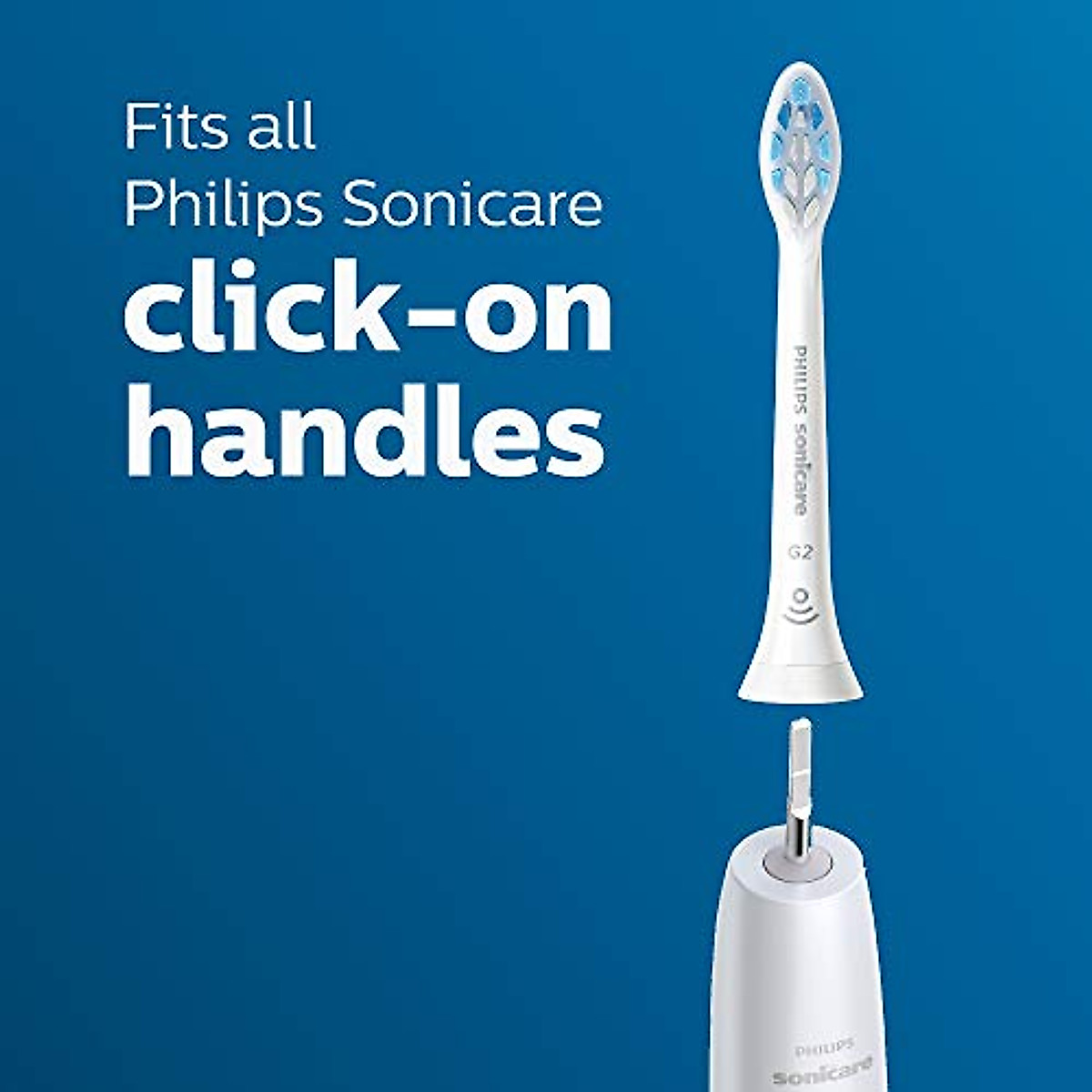 Philips Sonicare Genuine G2 Optimal Gum Care Replacement Toothbrush Heads, 3 Brush Heads, White, HX9033/65