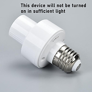 Motion Sensor Light Socket, Radar Motion Screw LED CFL Incandescent Bulb Adapter, Outdoor Indoor Garage Light, for Basement