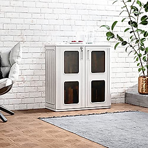 ADDOK Resin Wall Cabinet, 30.2 Inch Outdoor Storage Cabinet with Doors,Lockable Cabinet for Garage, Kitchen, Tool Room, Waterproof Storage Shed