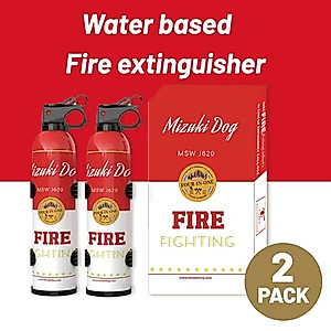 Mizuki Dog Fire Extinguisher 2 Count,Extinguishers for The Home,House,Car,Work,Camping,Extinguishing Solid Material Fires,Liquid Fires,Charged Material Fires,Cooking Fires (2Pcs set)