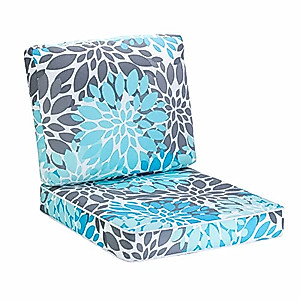 JMGBird Outdoor Chair Cushion Tufted Pillow, Deep Seat Chair Cushion Set 22"x22" Outdoor Cushions for Patio Furniture