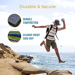 Allett Sport Wallet, Midnight Blue | Leather, RFID Blocking | Slim, Minimalist, Bifold Wallet, Thin, Front Pocket | Holds 2-10+ Cards, Bills | Wallets for Men & Women | Made in the USA