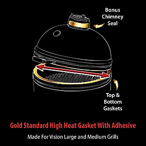 High-Que Nomex and Kevlar Gasket, Replacement for Vision Grill Series B High-Heat 14.5' Gasket Seal, 2-Year Warranty, Made in USA