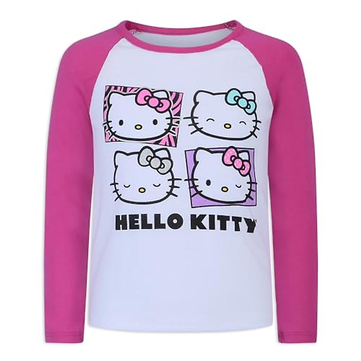 Hello Kitty Sanrio Girls 3 Pack Long Sleeve Shirt for Infant, Toddler, Little and Big Girls Multi-Color