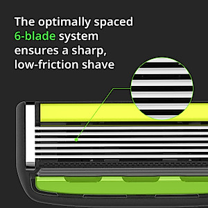 Dorco Pace 6 Pro 3D Motion Razor System - 1 Handle + 9 Cartridge Set