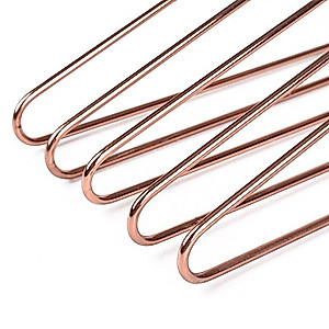 Quality 17" Rose Gold Sturdy Metal Hanger 30 Pack, Copper Clothes Hangers, Heavy Duty Coat Hangers, Standard Suit Hangers for Jacket, Shirt, Dress (30)