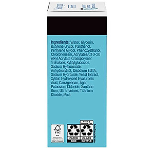 Neutrogena Hydro Boost Hyaluronic Acid Face Serum with Vitamin B5, Lightweight Hydrating Face Serum for Dry Skin, Oil-Free, Non-Comedogenic, Fragrance Free, 1 Oz