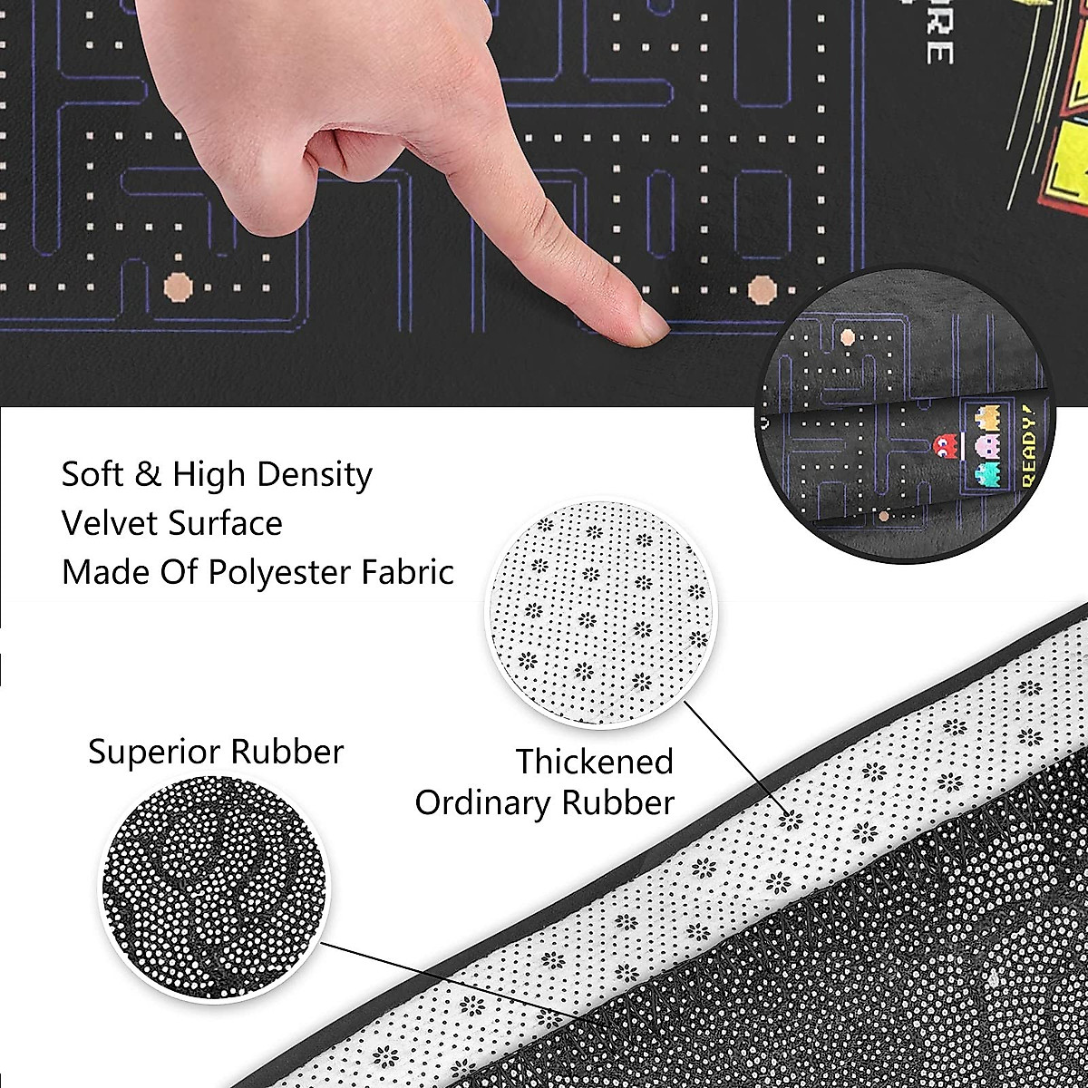 Cute Arcade Video Game Area Rug Non-Slip Carpets Floor Mat for Bedroom Living Room Home Decoration 5.2'x7.5'