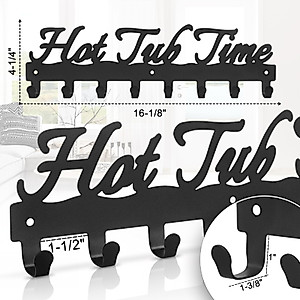 IBosins Towel Rack for Hot Tub Bathroom Towel Holder with 8 Hooks Towel Hanger Wall Mounted for Robes, Clothes, Towels - Hot Tub Accessories Outdoor