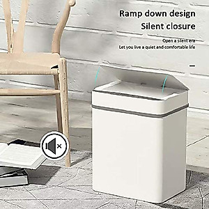 CZDYUF 12L Smart Trash Can Automatic Induction Motion Sensor Dustbin Home Kitchen Bathroom Waste Garbage Bin White