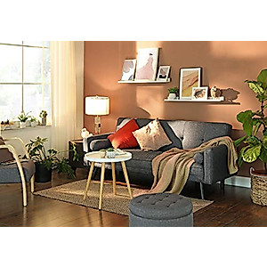 VASAGLE Convertible Couch Sofa Bed, Fabric Upholstered Seat Pad, Sturdy Wooden Frame, Easy Assembly, 69.7 x 32.3 x 32.3 Inches, Gray